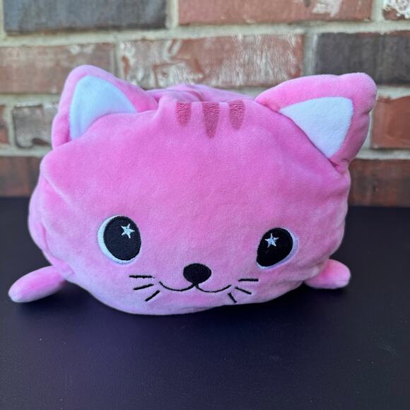 Toys | Hot Pink Cat Squishable Plushie Kawaii Star Eyes Kitty | Poshmark
